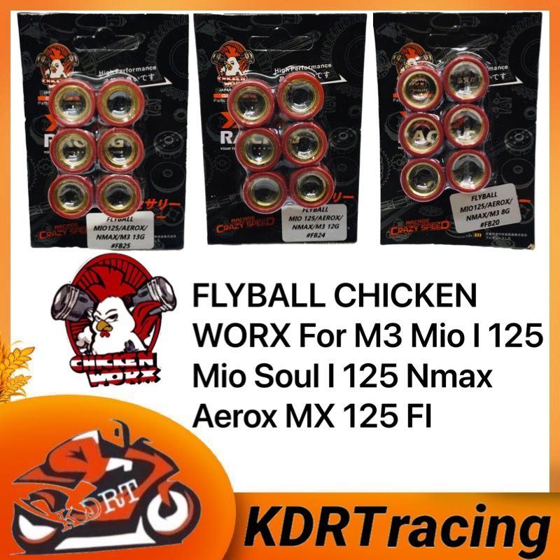 CHICKEN WORX FLYBALL SET FOR Mio I 125 , Mio Soul I 125, Nmax , Aerox ...