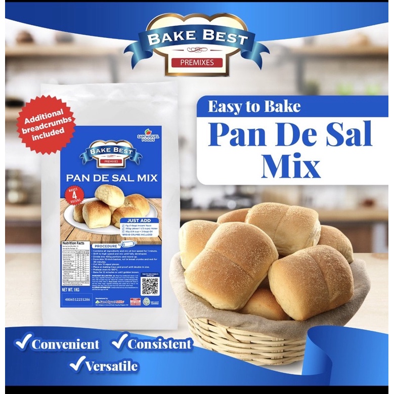 Pan De Sal Mix 1Kg / San Miguel Mills Bake Bake Pandesal Premix ...