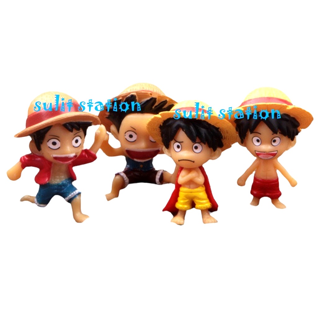 4pcs ONE PIECE ANIME LUFFY MINI TOY FIGURES CAKE TOPPER FIGURE ...