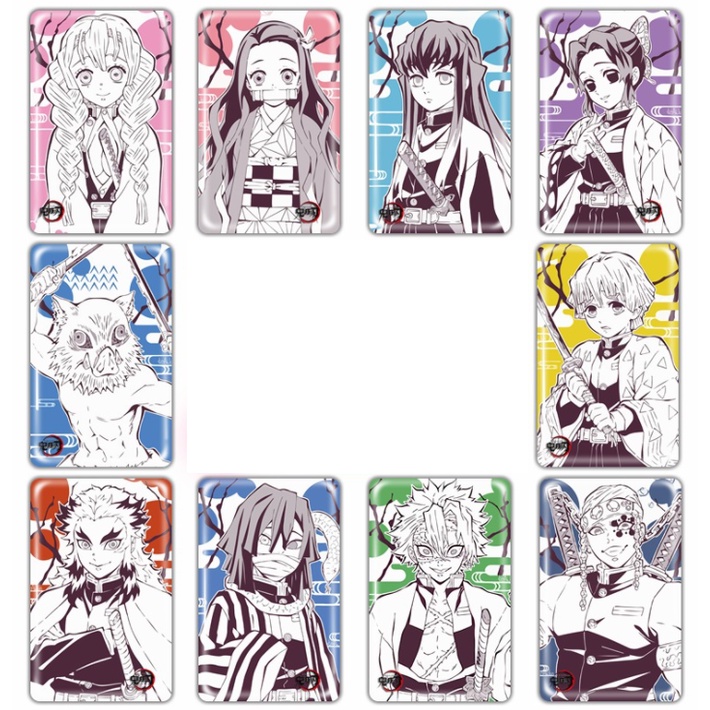 Demon Slayer Card stickers Kamado Tanjirou Nezuko Agatsuma Zenitsu ...