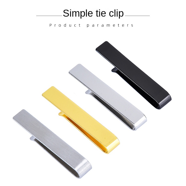 304 Stainless Steel Tie Clip Ready Stock Silver Gold Black Lavalier 4 ...