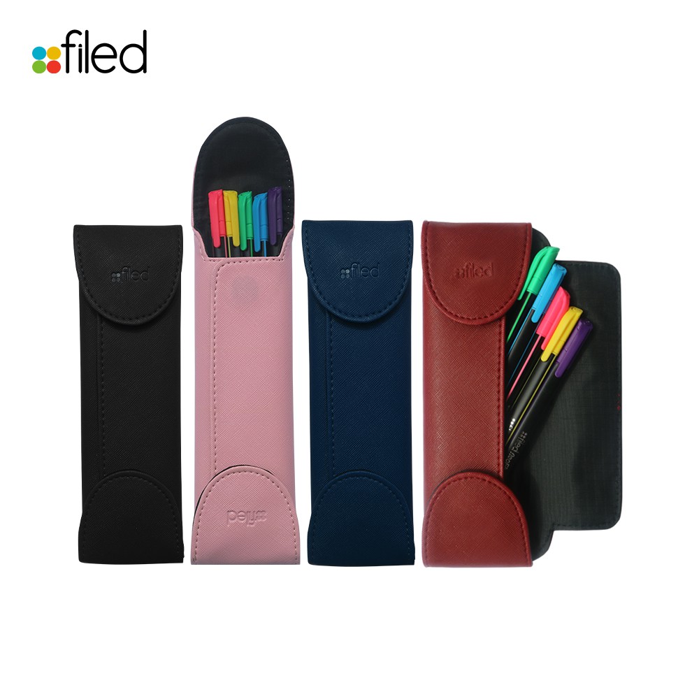 Filed Pen Wrapper III Slim Magnetic Leatherette Pencil Case | Shopee ...