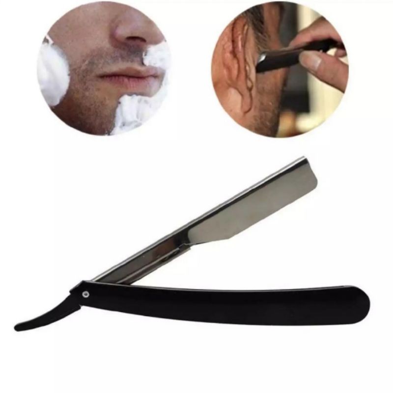 Barber Blade Razor Manual Shaver Carboon Steel Salon Folding Sharp ...