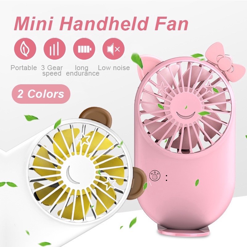 Mini Portable Handheld Fan USB Rechargeable Fan Adjustable Desktop Fan ...