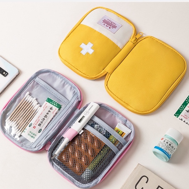 Premium Japanese First Aid Kit - Compact Medical Organizer For Travel ...