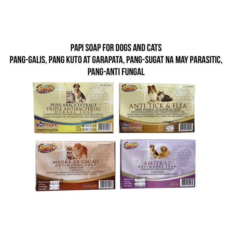 Papi Soap for Cats and Dogs, Anti Galis, Anti Kuto, Anti fungal ...