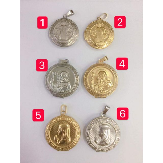 LJ Mama mary and saint benedict locket pendant | Shopee Philippines