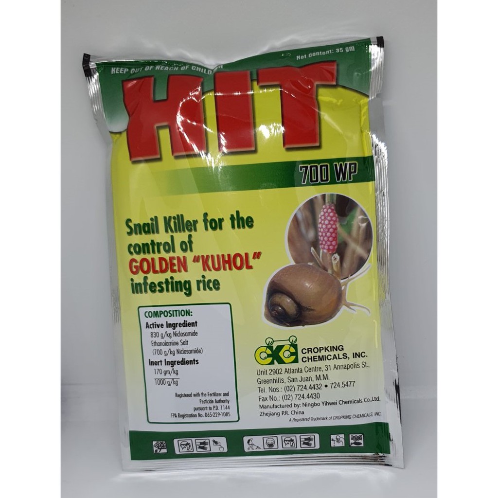 HIT 700 WP SNAIL KILLER FOR CONTROL GOLDEN KUHOL 35g | Shopee Philippines