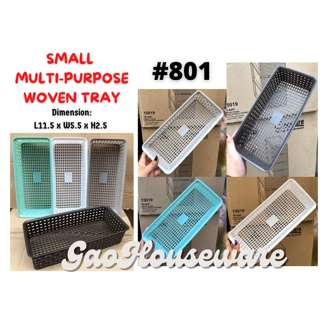 #801 Small Multi-Purpose Tray Utility Tray Organizer (RANDOM COLORS ...