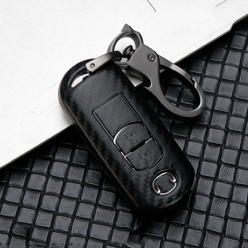 Mazda car key case brand new car key cover key bag car shape carbon ...