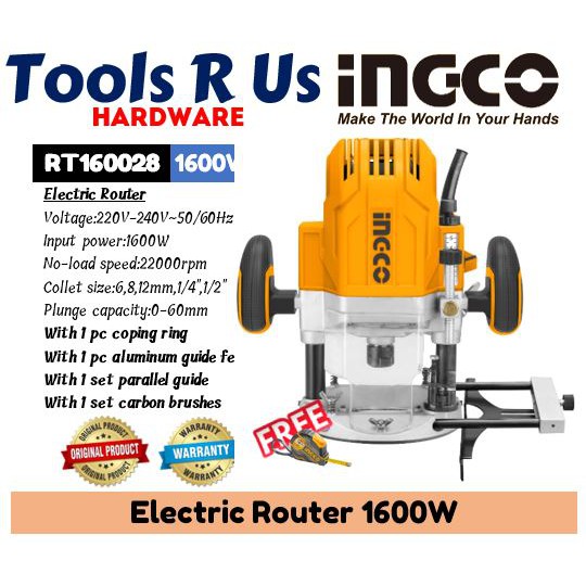 Ingco Electric Router 1600W RT160028* MERVILLE | Shopee Philippines