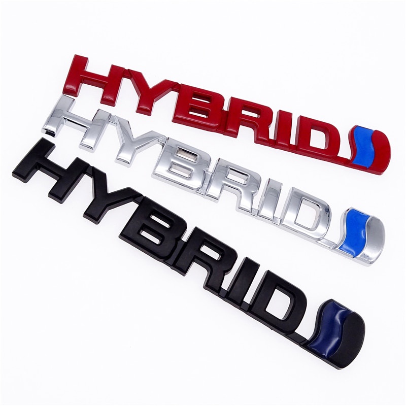 3 Styles 3D HYBRID Car Logo Stickers Refitting Metal Emblem Badge Decal ...