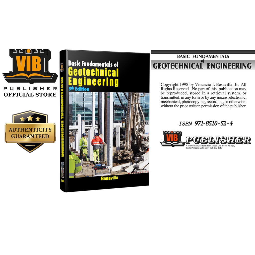 BESAVILLA Basic Fundamentals of Geotechnical Engineering 5th edition ...