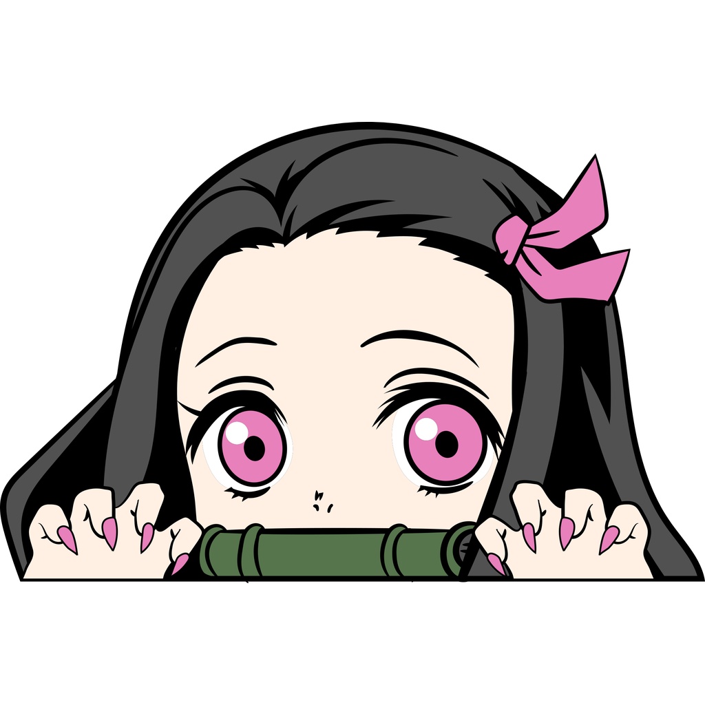 Nezuko Demon Slayer Peeker Tumbler Sticker Anime Vinyl | Pixiepen ...