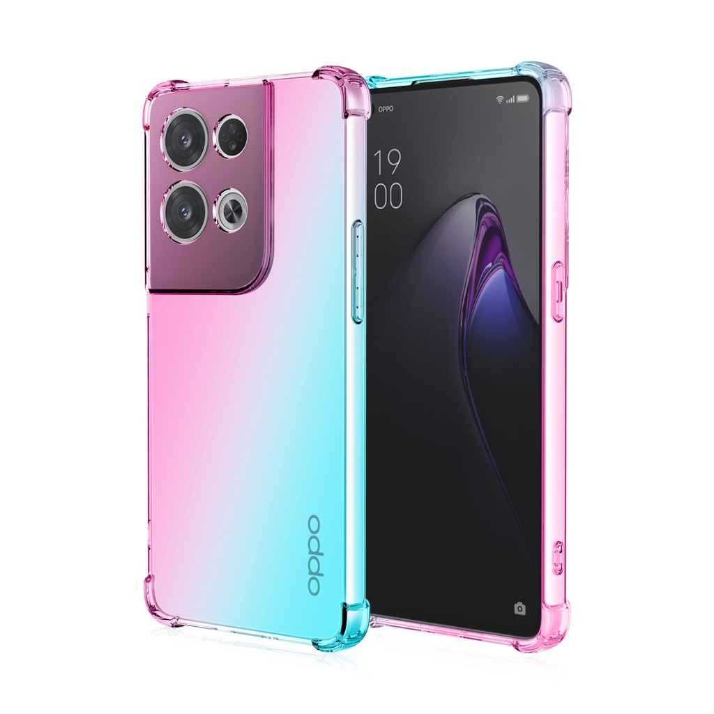 OPPO Reno 8 Pro 8Z 5G Reno8 Anti-Drop Rainbow 2 Color TPU Case Clear ...