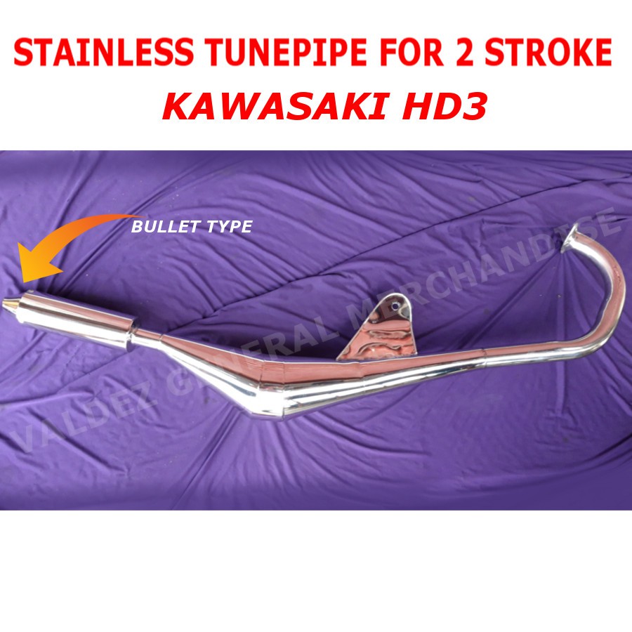 KAWASAKI HD3 125 TUNEPIPE STAINLESS 2 STROKE , TUNE PIPE | Shopee ...