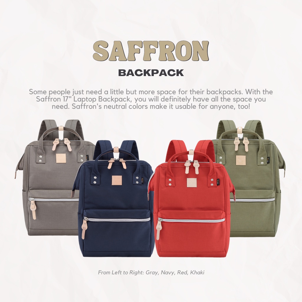 Himawari Saffron 17 Laptop Backpack (1882-07) Red | Shopee Philippines