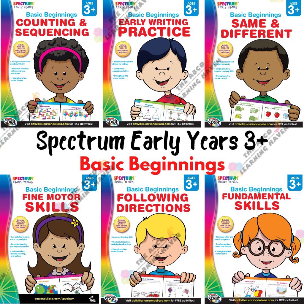 Toddler Spectrum Early Years 3+ Workbook Basic Beginnings (Grade ...