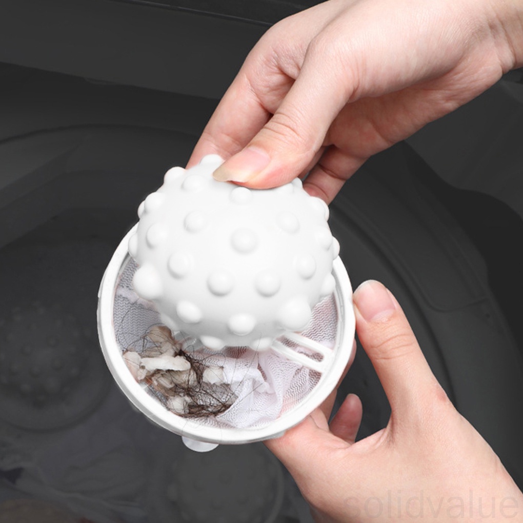 Laundry Ball Mesh Hair Collector Washing Machine Hair Removal Tool ...