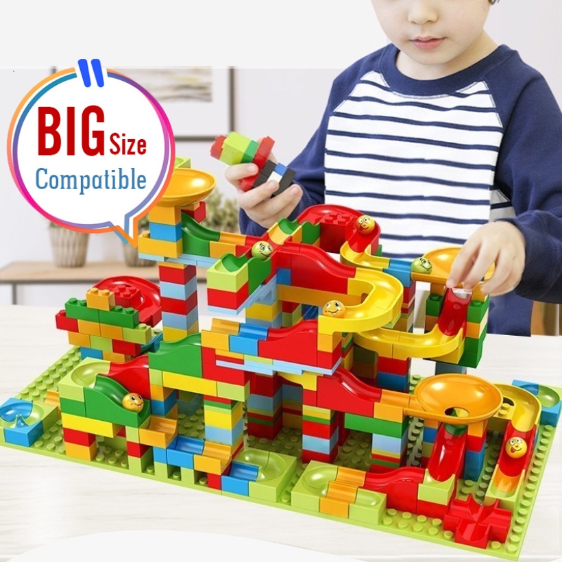 165PCS Marble Race Run Construction Building Blocks Plastic Funnel ...