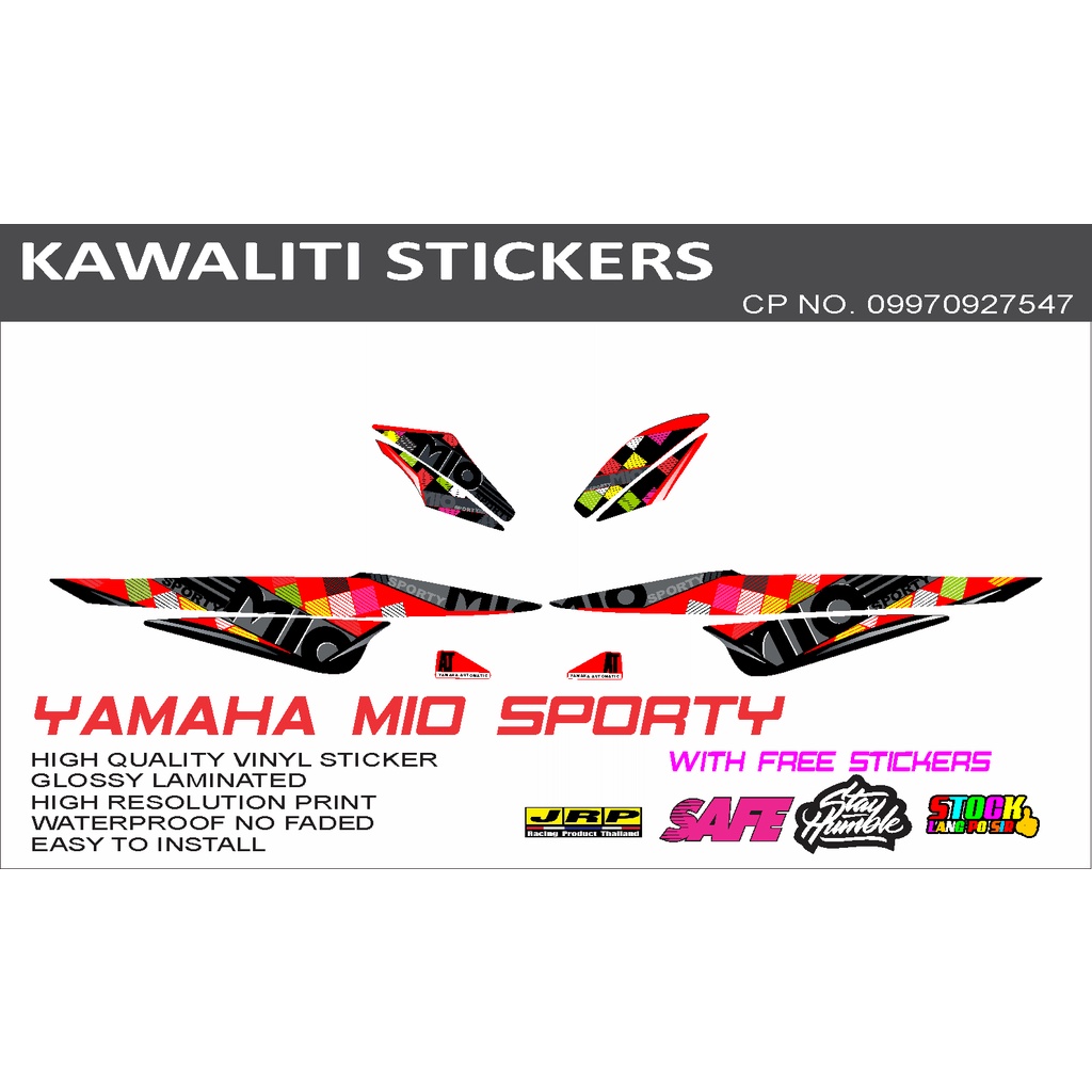 Yamaha Mio Sporty Stock Sticker Decals | Shopee Philippines