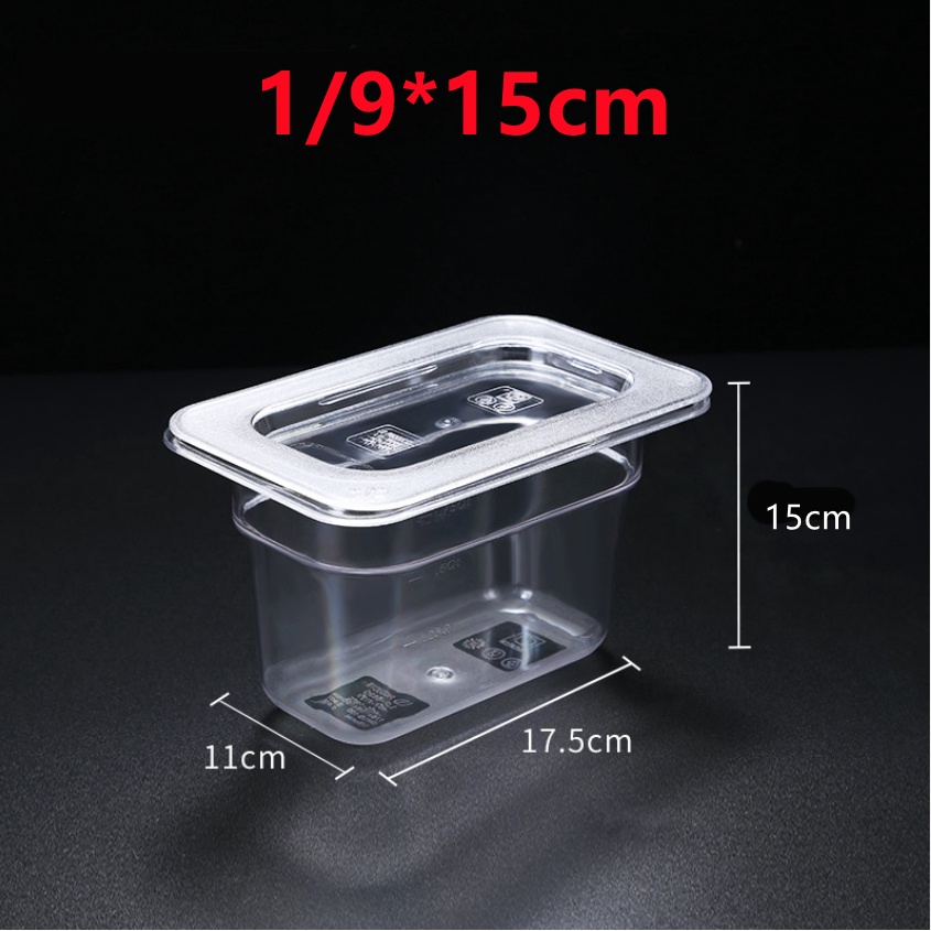 Gastronorm Pan Acrylic Clear Food Pan&Lid Sauce Pan Milktea Pearl ...