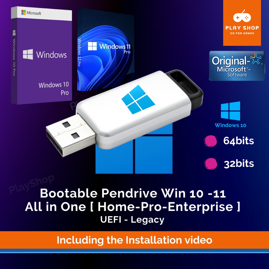 Windows 10 new installer 16Gb bootable Pendrive USB FOR Install Restore ...
