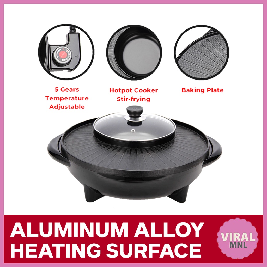 Korean Samgyup 2in1 Multifunction Electric Hot Pot Grill Griller ...