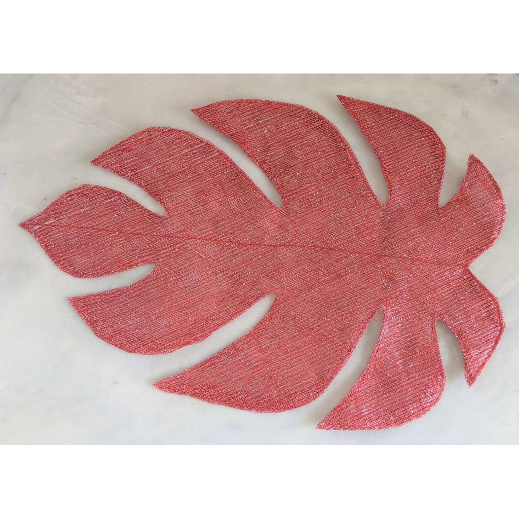 Leaf shape Sinamay Placemat 46cm x 30cm | Shopee Philippines