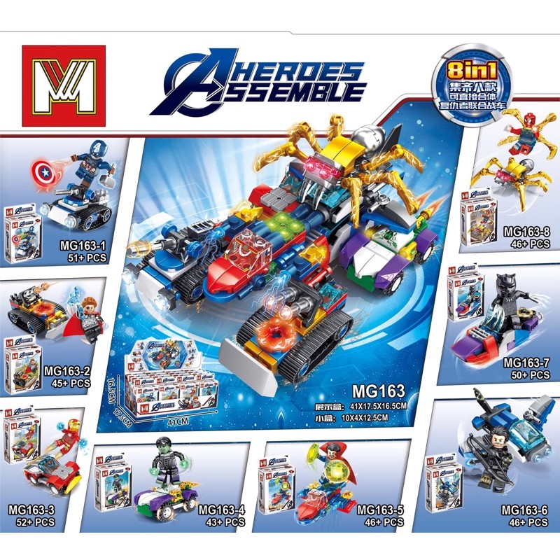 Avengers and Spiderman Building Blocks 8box/Set | Shopee Philippines