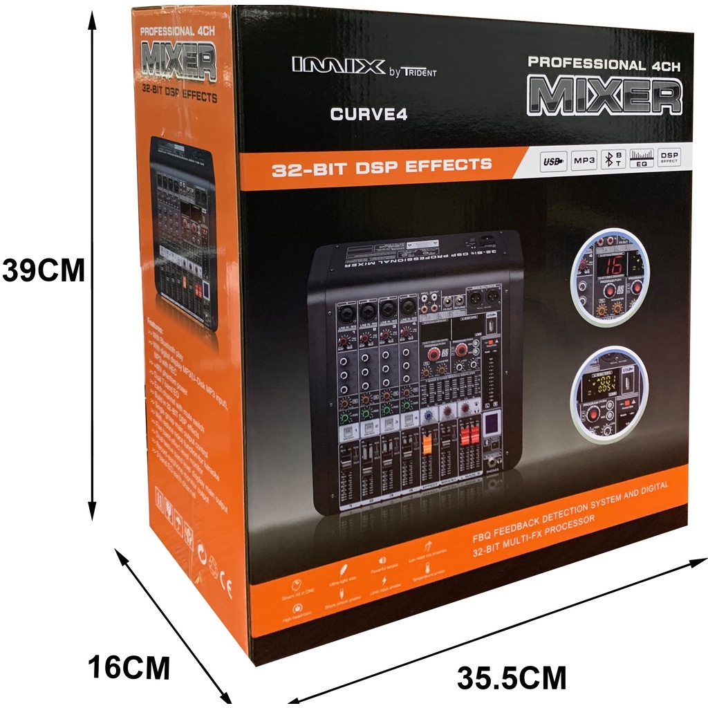 IMIX CURVE SERIES AUDIO MIXER BEST QUALITY CURVE 4 4CHANNEL MIXER WITH ...