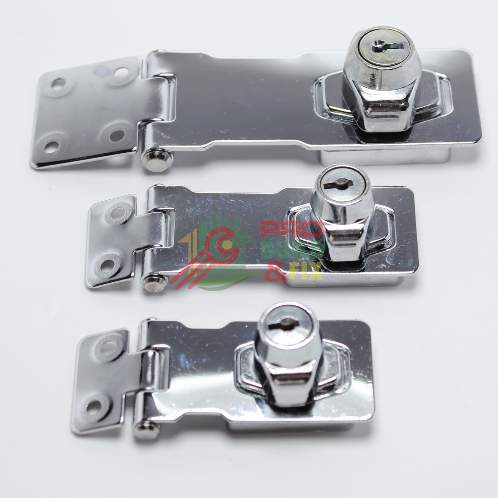 Cylinder Hasp Lock 2-1/2" / 3" / 4" Keyed Hasp Locks Stainless Steel ...