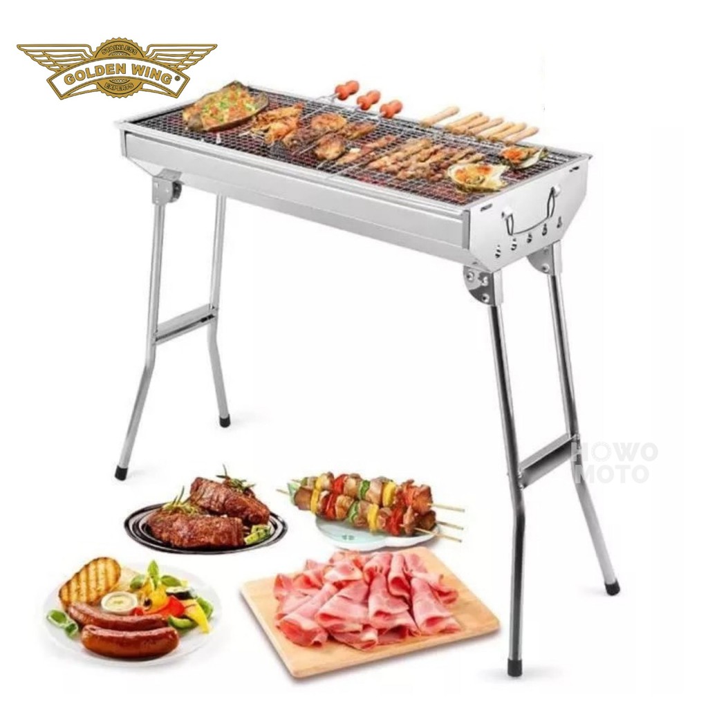 XL Heavy Duty Stainless Steel Grill with Stand Inahawan Charcoal BBQ ...