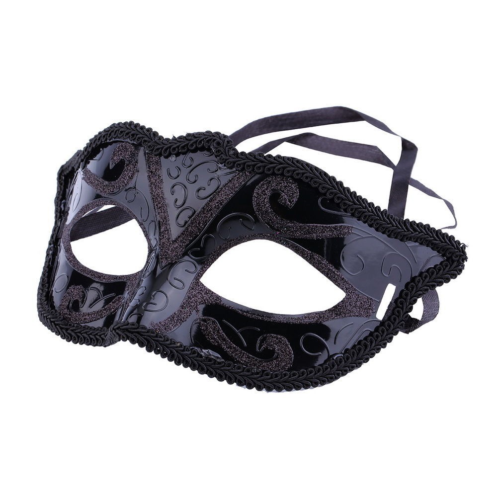 Unisex Black Masquerade Ball Mask Eye Mask for Venetian Party Carnival ...