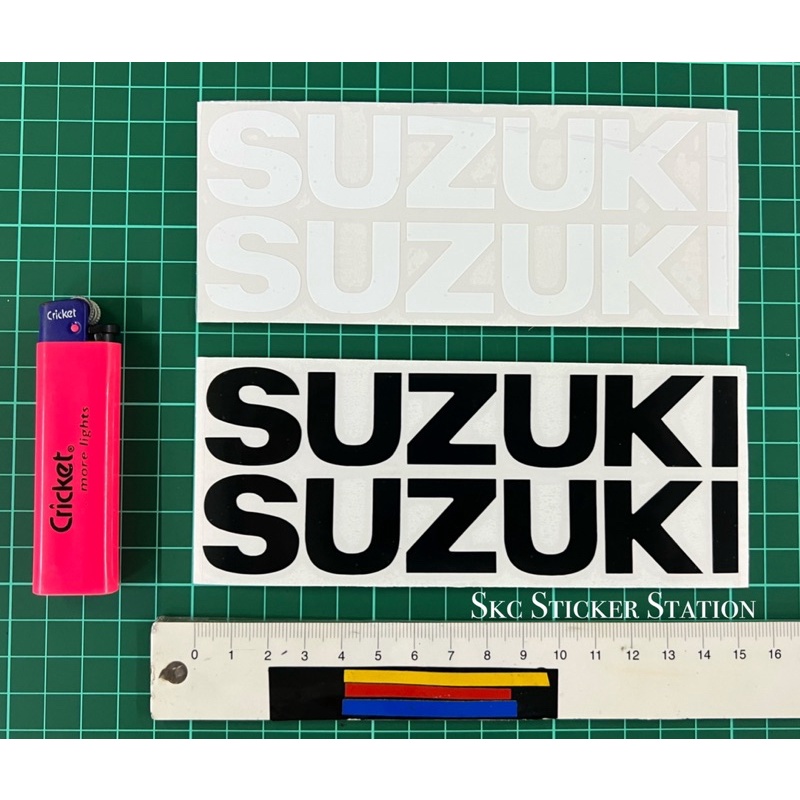 Suzuki Sticker Tank (White/Black) 1set = 2pcs Sticker Cutting Designs ...