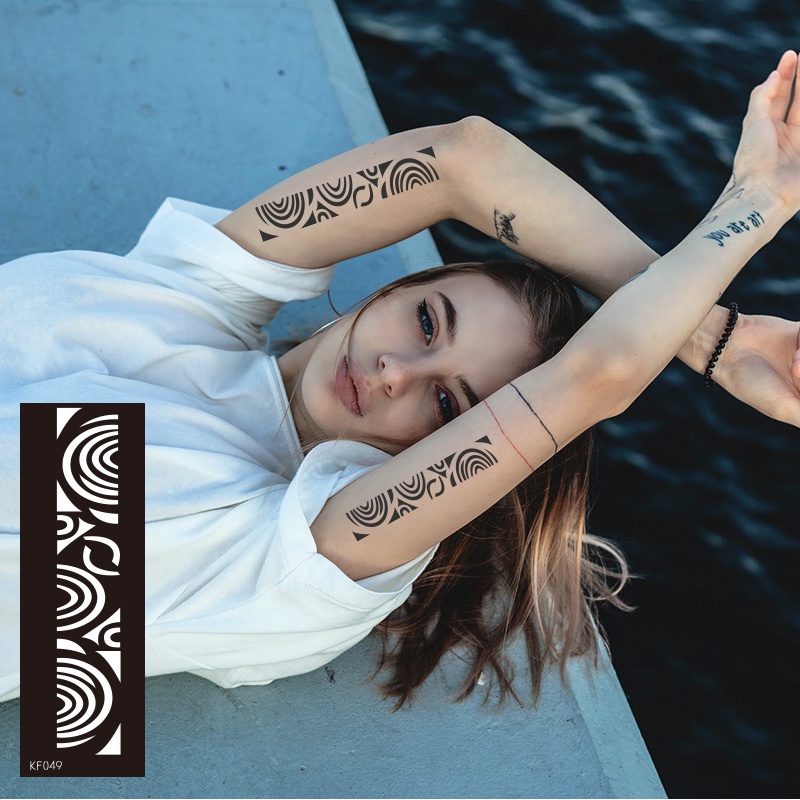 Black Flower Style Henna Tattoo Stencil Body Art Temporary Tatoo