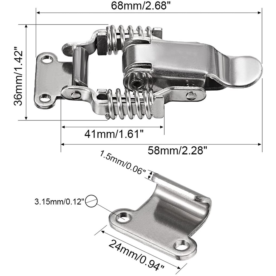 Spring Loaded Lockable Toggle Draw Latch 304 Stainless Steel ...