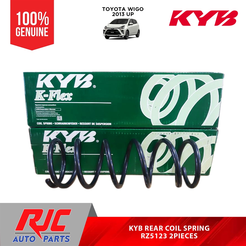KYB Kayaba Rear Coil Spring Toyota Wigo 2013 Up CS-RZ5123 K-Flex 1Set ...