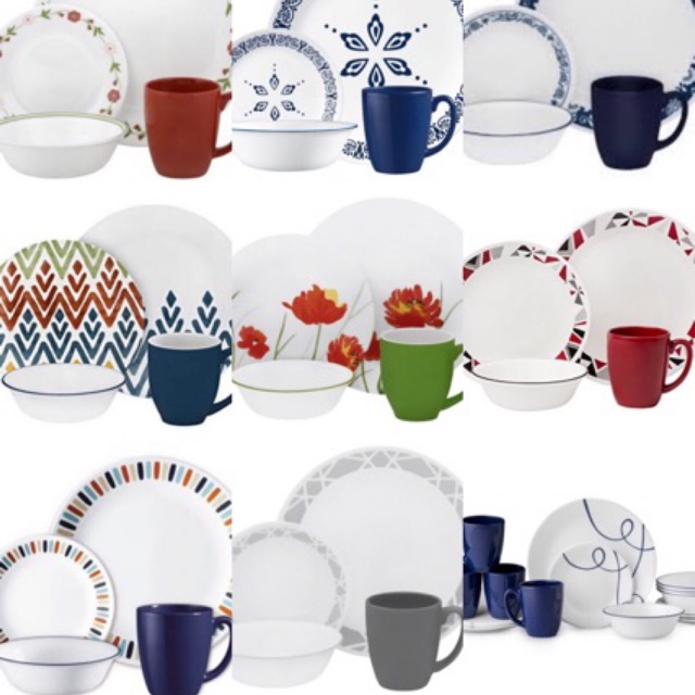 Corelle On Hand Ready to Ship Authentic Corelle 16 pc Set Made in USA ...