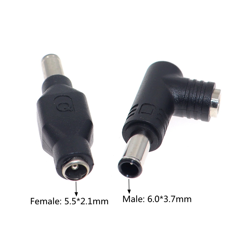 5.5x2.5mm to 6.0x3.7mm with Pin DC Power Supply Adapter Connector ...