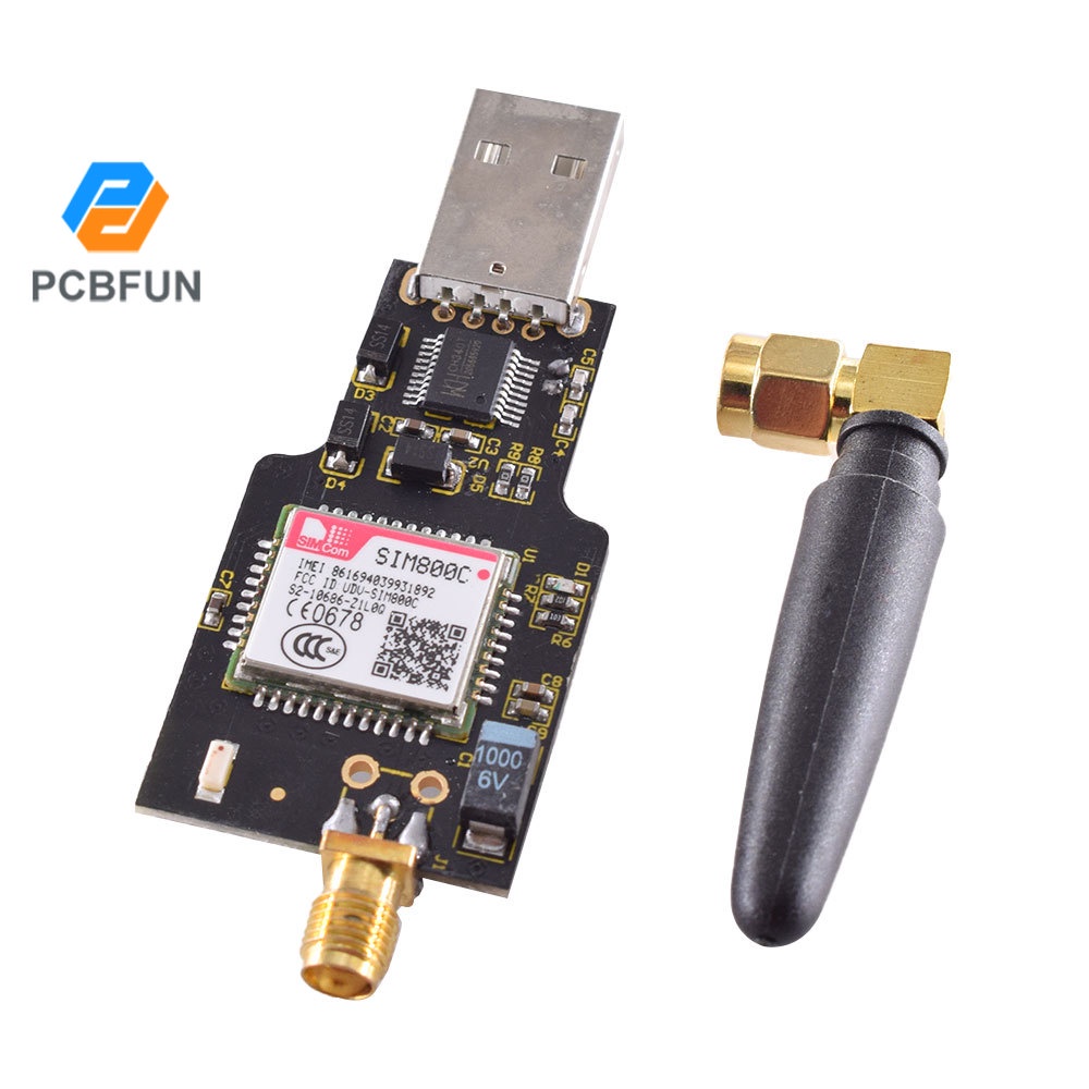 Pcbfun USB to GSM module with Bluetooth function CH340T sim800c Module ...