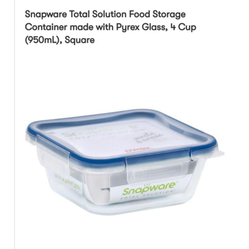 Snapware Food Storage made with Pyrex Glass | Shopee Philippines