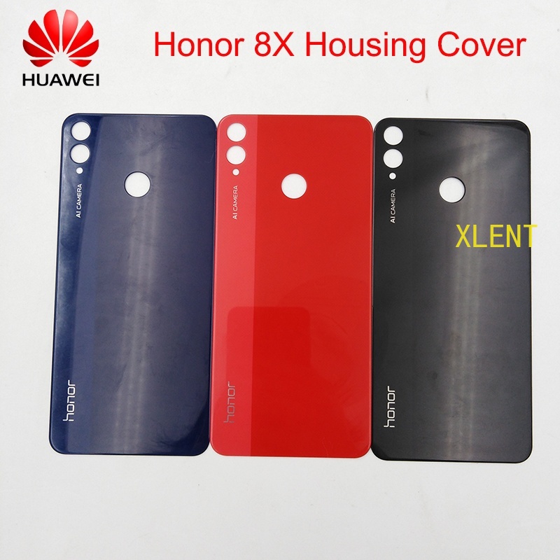 Honor 8X Back Battery Cover 3D Glass Panel Door Housing Case ...