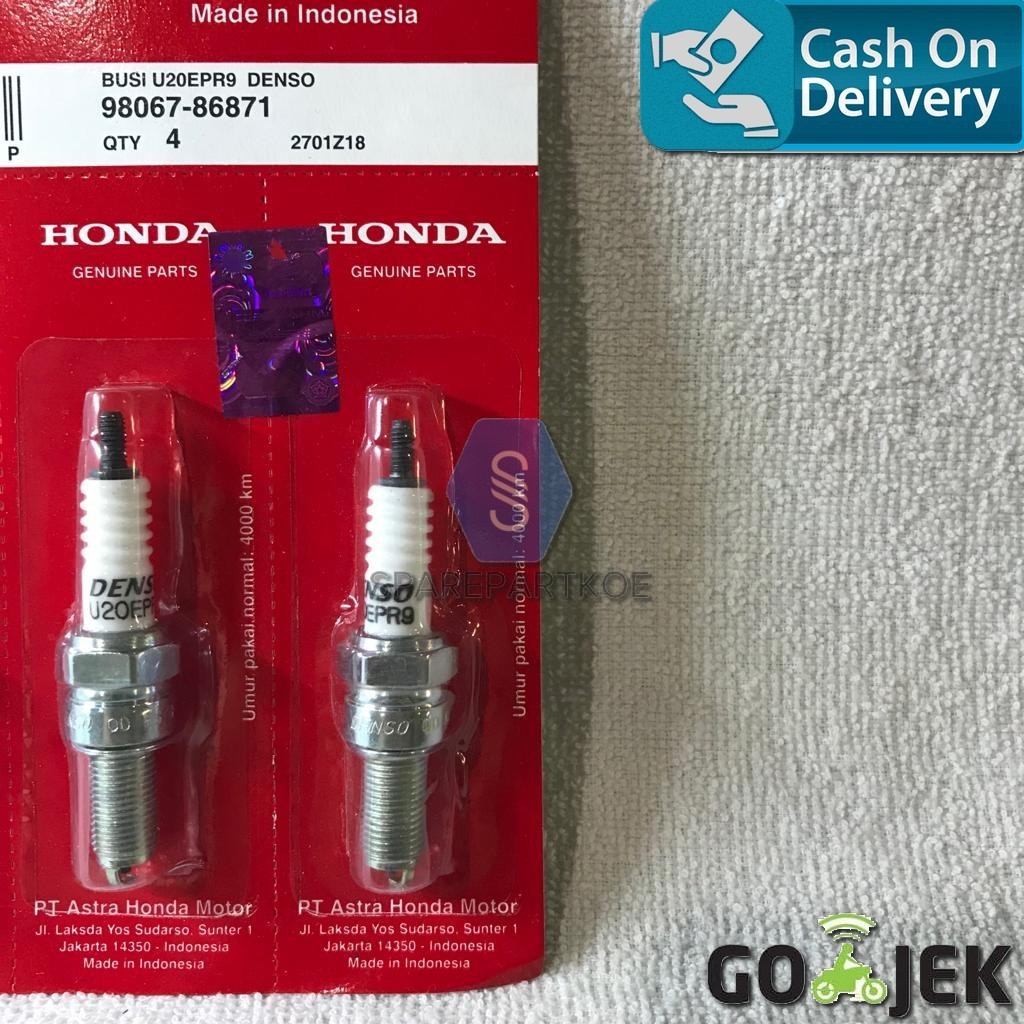 Denso U20EPR9 Spark Plug Honda BeAT Spacy Vario NMAX JupiterMX Satria ...