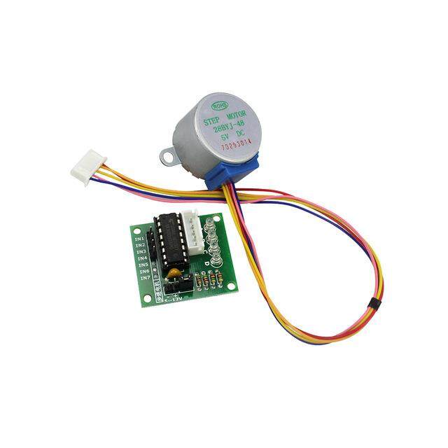 5V 4-Phase 28YBJ-48 DC Gear Step Stepper Motor + ULN2003 Driver Board ...