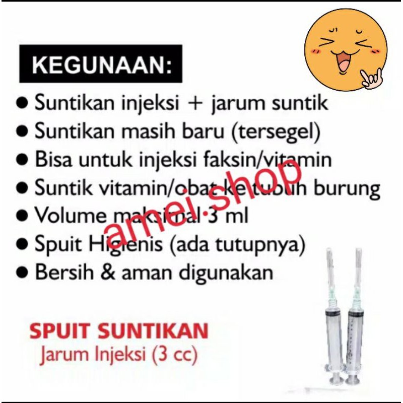 Injection OF SPUIT SPET ONE MED 3 ML FOR VITAMIN INJECTION BODY ...