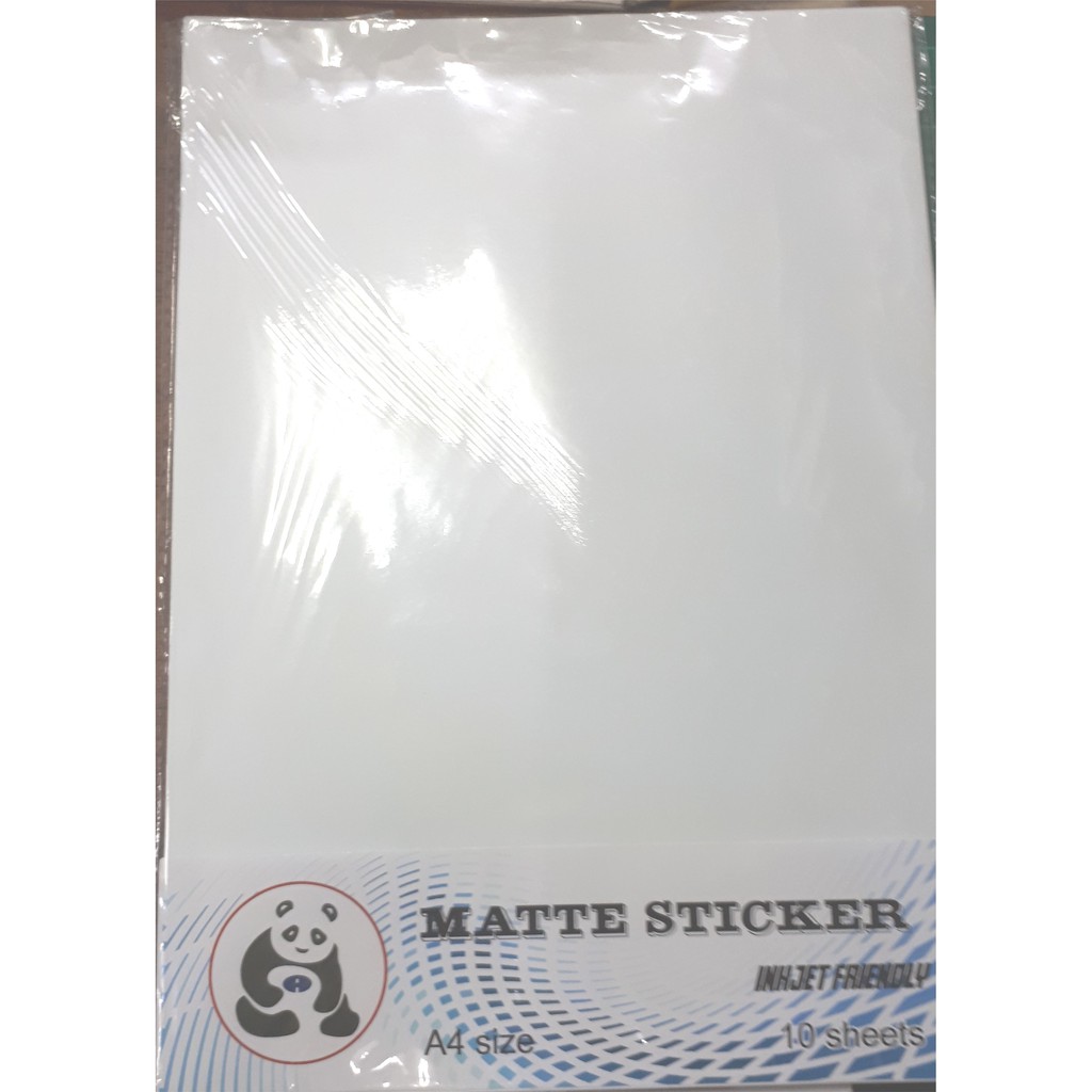 Matte Sticker Paper for inkjet and laser printer | Shopee Philippines