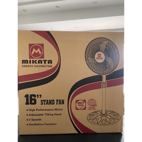 Mikata MSF-1671B Stand Fan 16 inches 3 Banana Blade Energy Saving ...