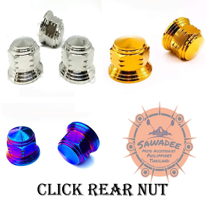 Rear Nut Honda Click, nmax, aerox (MP Racing Thailand) | Shopee Philippines