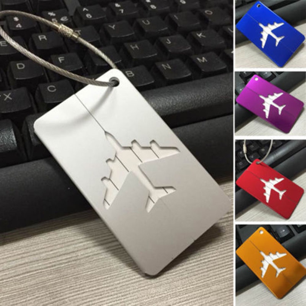 Ailigap Travel Aluminium Plane Luggage Tags Suitcase Label Name Address ...